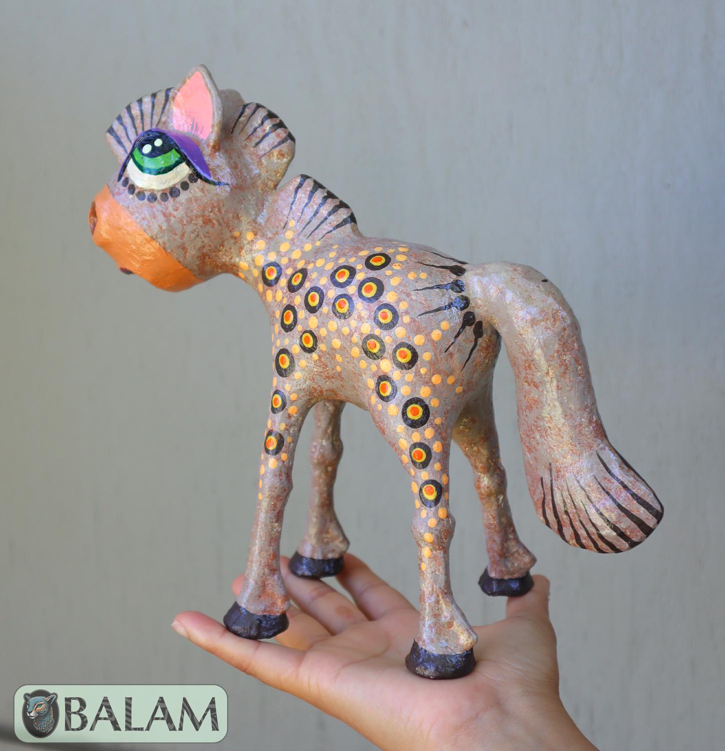 Hand Painted Donkey Alebrije, Paper Mache Sculpture, Maya Art - Etsy