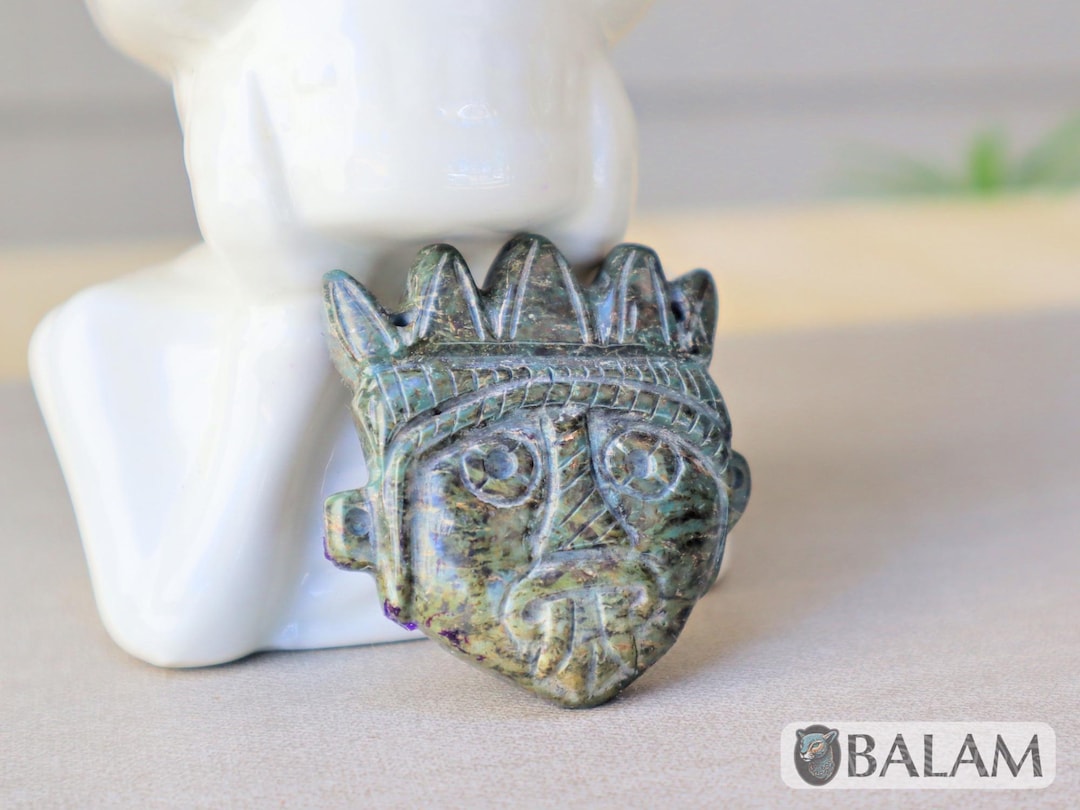 God Tlaloc, Aztec God of Rain, Jade Tlaloc, Ceremonial Jade Pendants ...