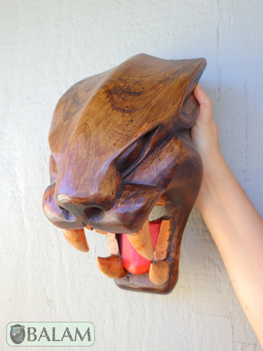Jaguar Head, Mayan Jaguar Mask, Cedar Wooden Mask, Jaguar Head Mask ...