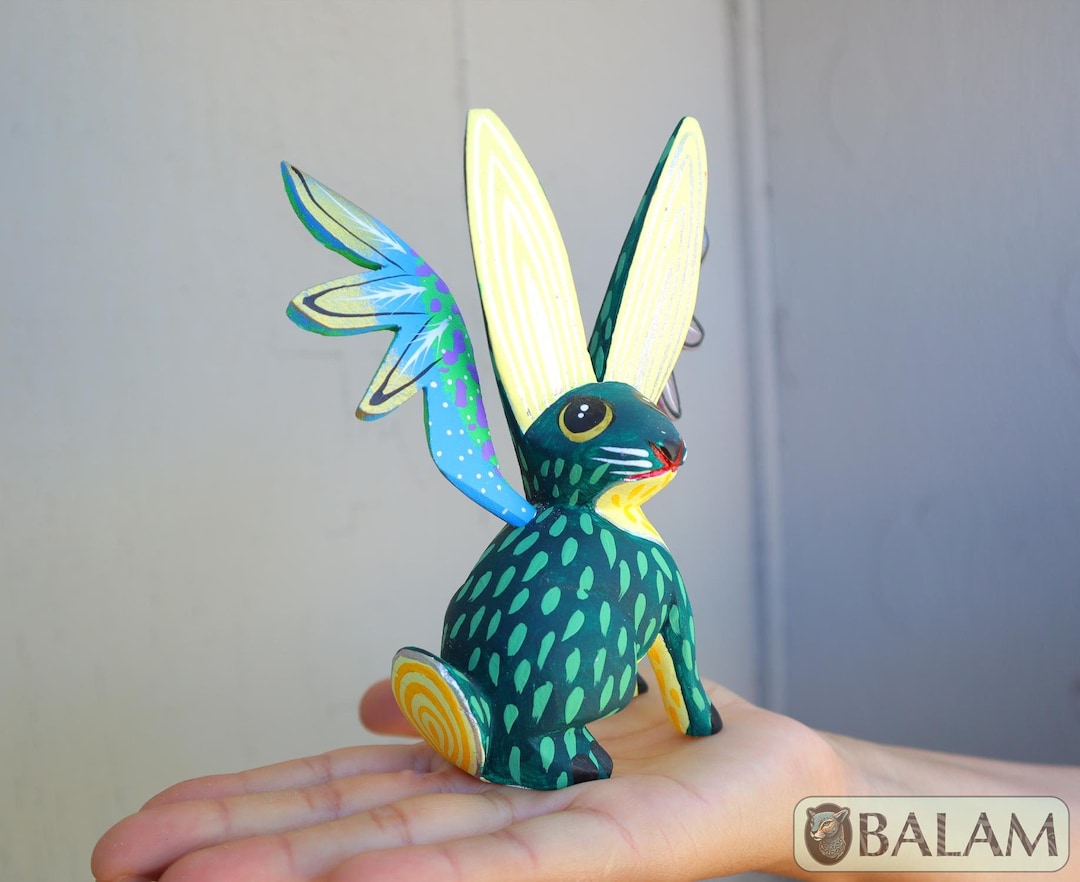 Bunny With Wings, Alebrije From Oaxaca, Bunny Alebrije, Copal Wood ...