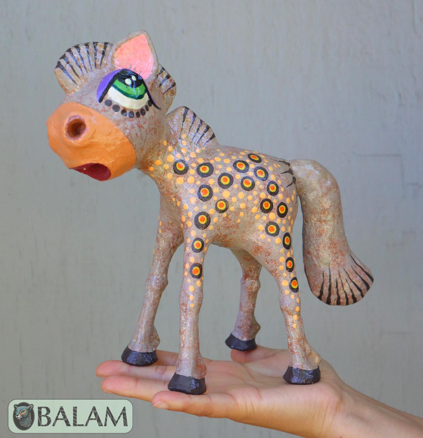Hand Painted Donkey Alebrije, Paper Mache Sculpture, Maya Art - Etsy