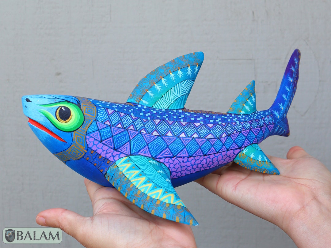 Amazing Shark Alebrije, Alebrije From Oaxaca, Copal Wood Sculpture ...