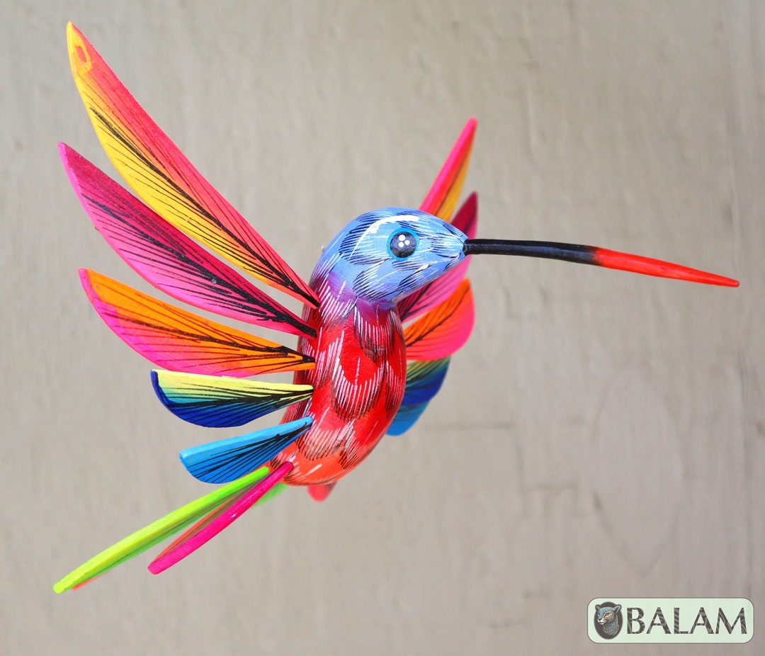 Hummingbird Alebrije, Hummingbird Ornament, Wood Copal Sculpture ...