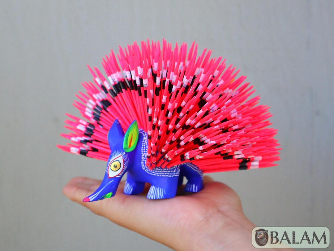 Big Porcupine Alebrije From Oaxaca, Copal Wood Sculpture, Wood Art ...