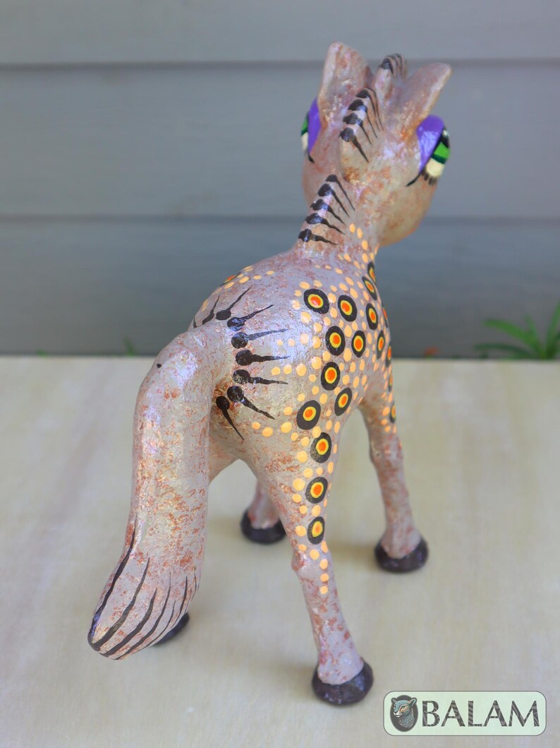 Hand Painted Donkey Alebrije, Paper Mache Sculpture, Maya Art - Etsy