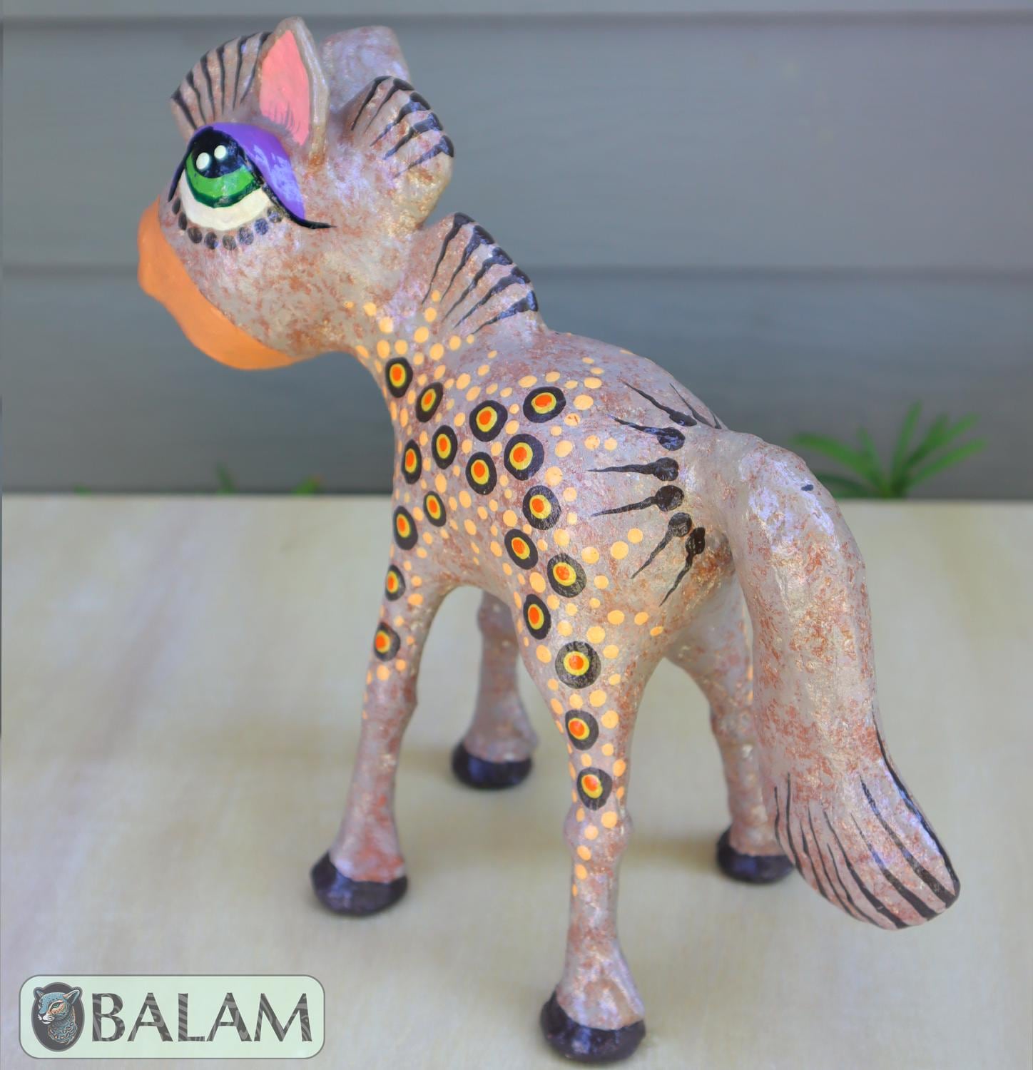 Hand Painted Donkey Alebrije, Paper Mache Sculpture, Maya Art - Etsy