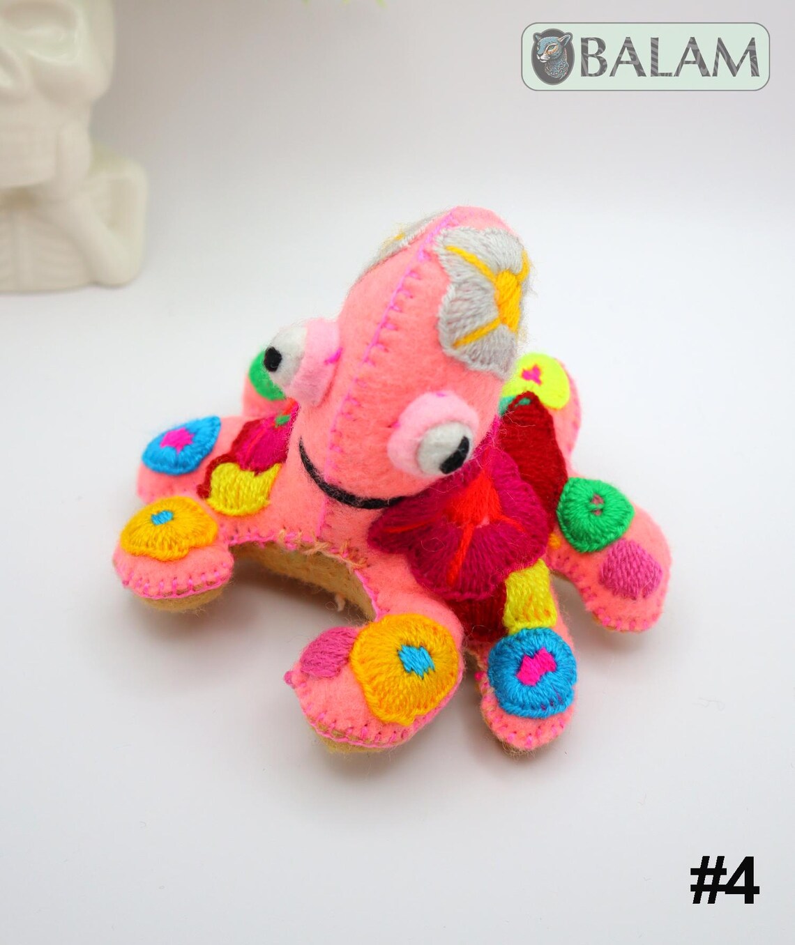 Mexican Handmade Cow Plushie, Colorful Stuffed Animal - Etsy