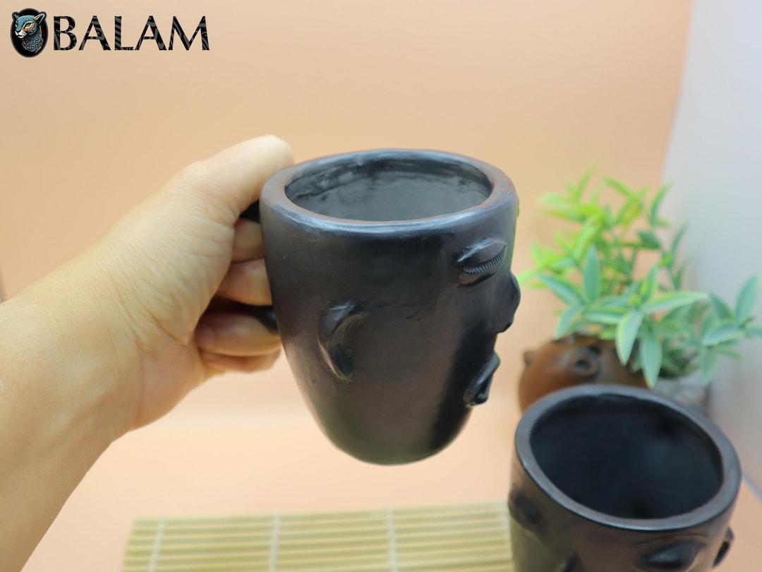 Handmade Barro Negro Face Mug, Rustic Oaxacan Coffee Cup - Etsy