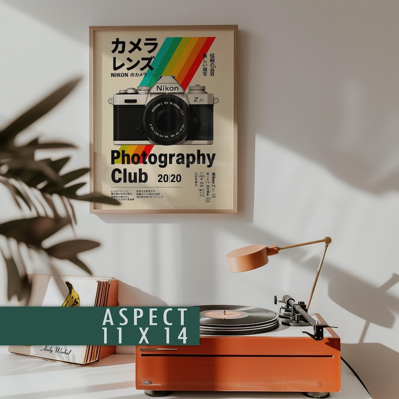 Nikon Zf Poster | Japanese Retro Camera Print | 90s Photography Wall ...
