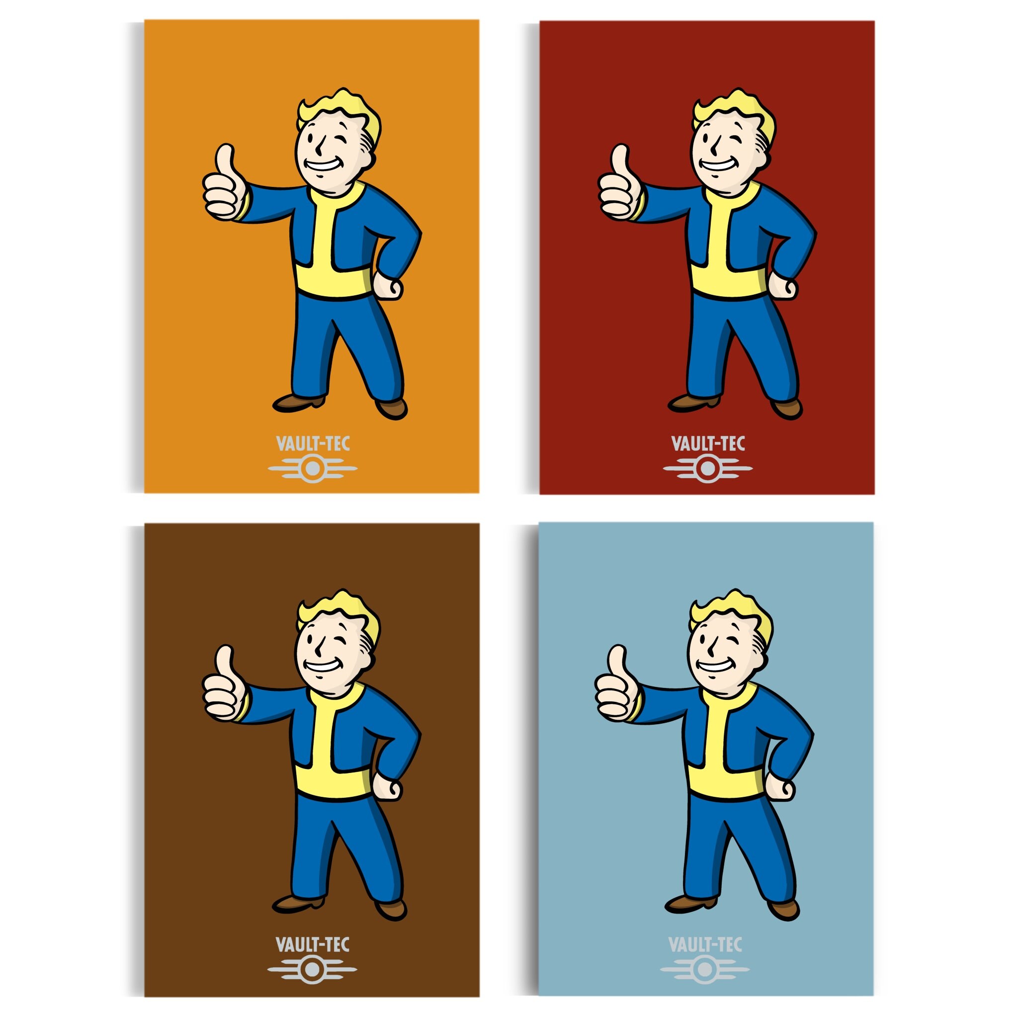 Vault Boy Series: V1 Fallout Inspired Digital Art Prints Instant ...