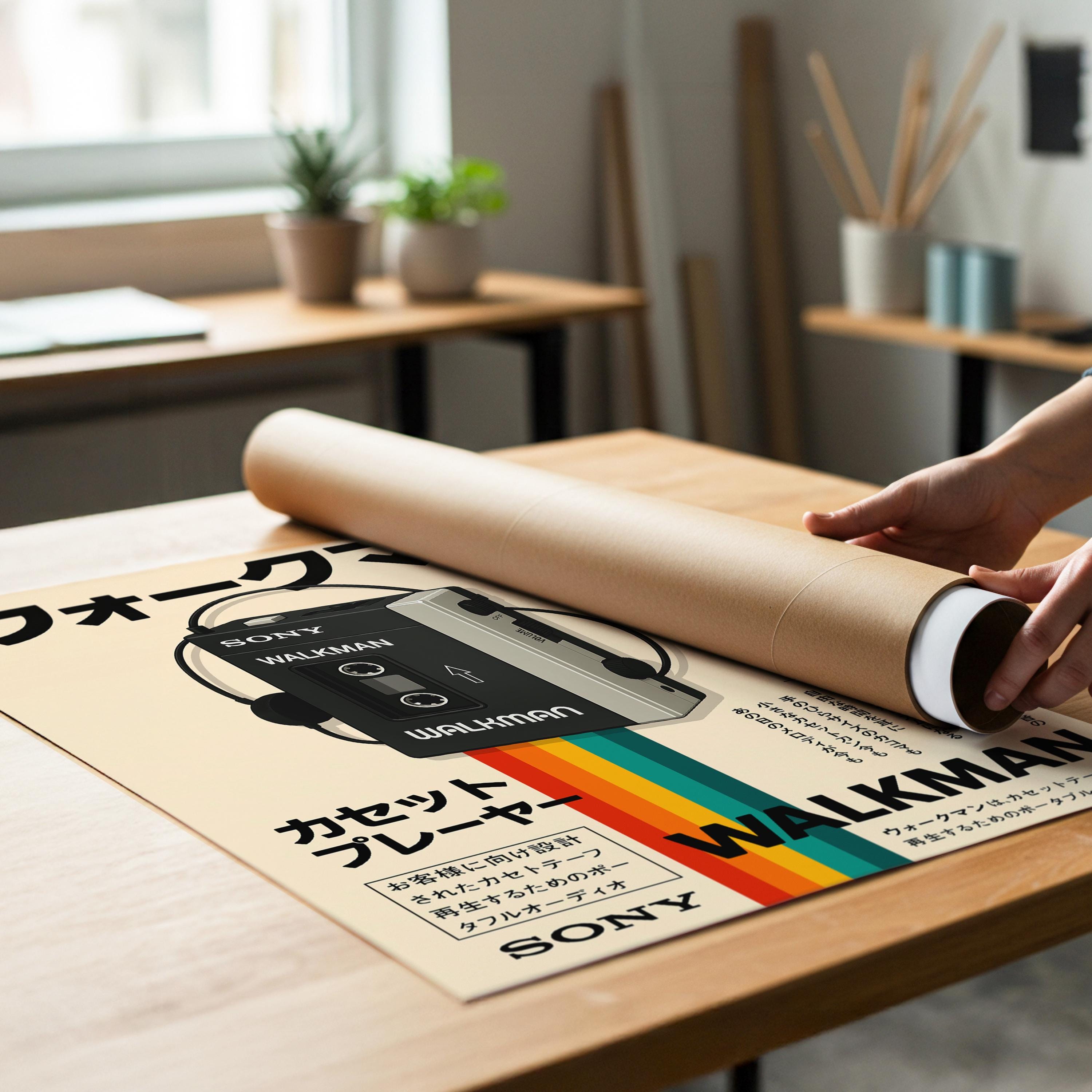 Sony Walkman Poster | Japanese Retro Tech Wall Art | Vintage 80s Print ...