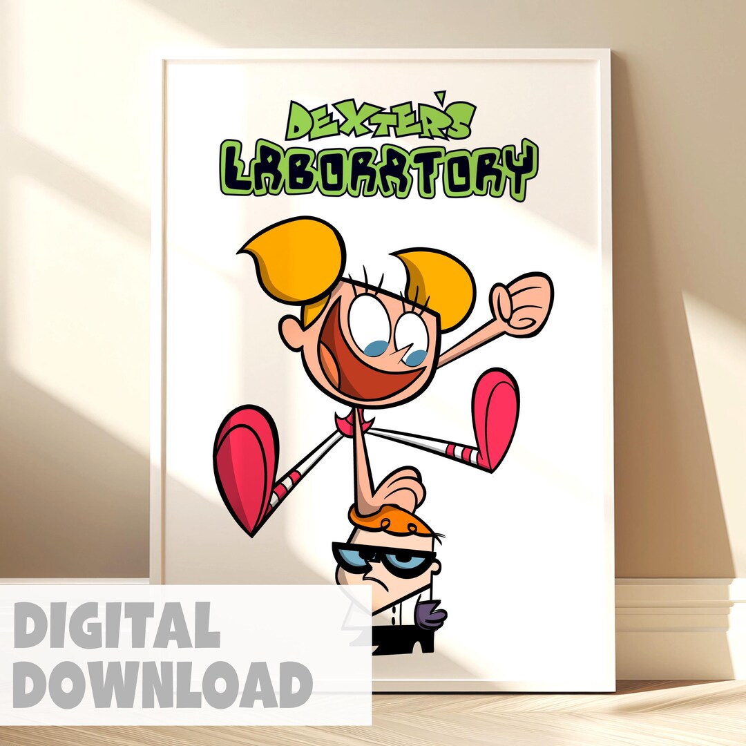 Dexter and Dee Dee Poster – 90s Cartoon Network Wall Art for Kids Room ...