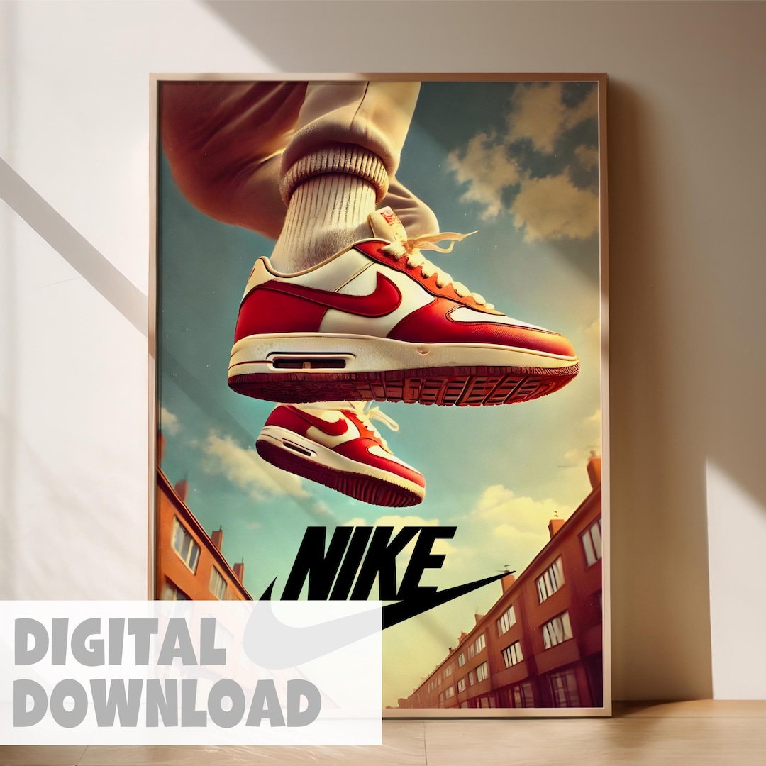 Vintage Nike Air Max Sneakerhead Poster - Retro Streetwear Art for ...