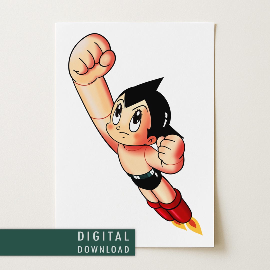 Astro Boy Poster | Vintage Anime Wall Art | Retro Japanese Print ...