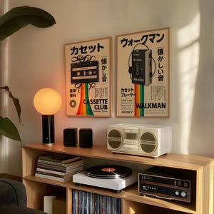 Sony Walkman Poster | Japanese Retro Tech Wall Art | Vintage 80s Print ...