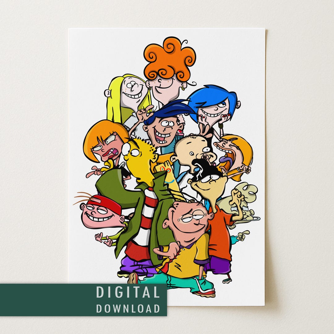 Ed Edd N Eddy Poster | Classic Cartoon Wall Art | Retro 2000s Animation ...