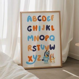 Bluey ABC Alphabet Poster – Fun Learning Wall Art for Kids | Nursery ...