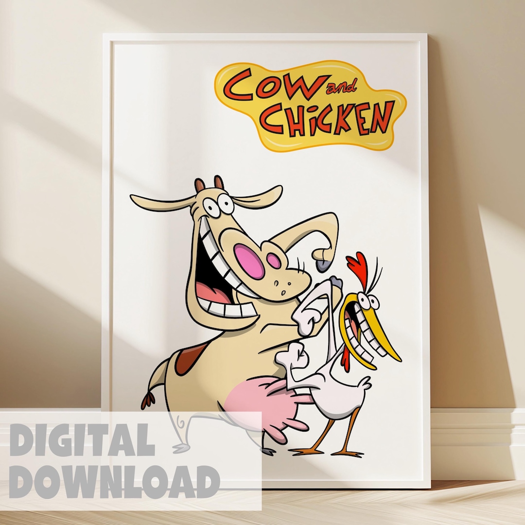 Cow and Chicken Cartoon Network Wall Art 90s Digital Download Two for ...