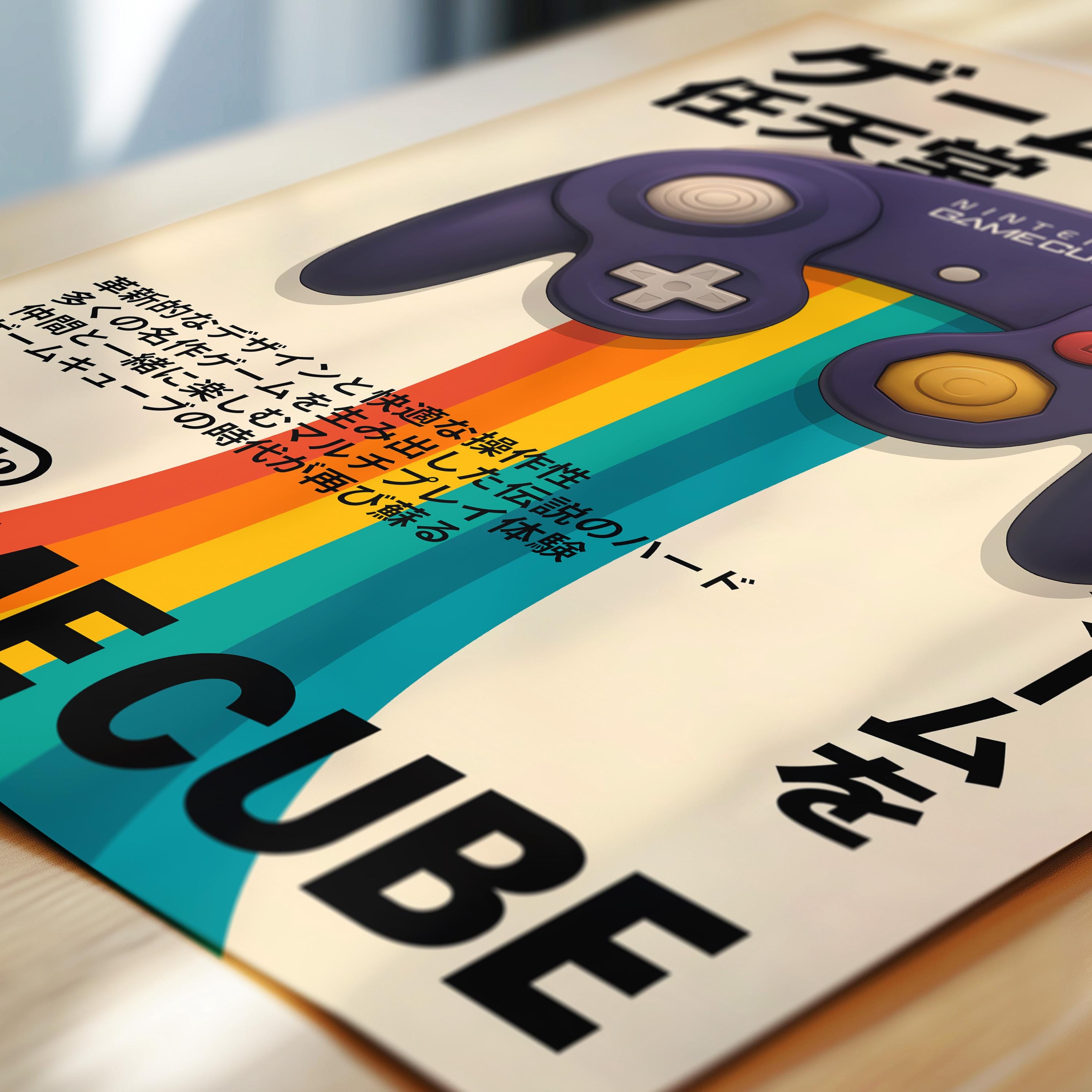 Nintendo Gamecube Poster | Japanese Retro Gaming Print | Vintage ...