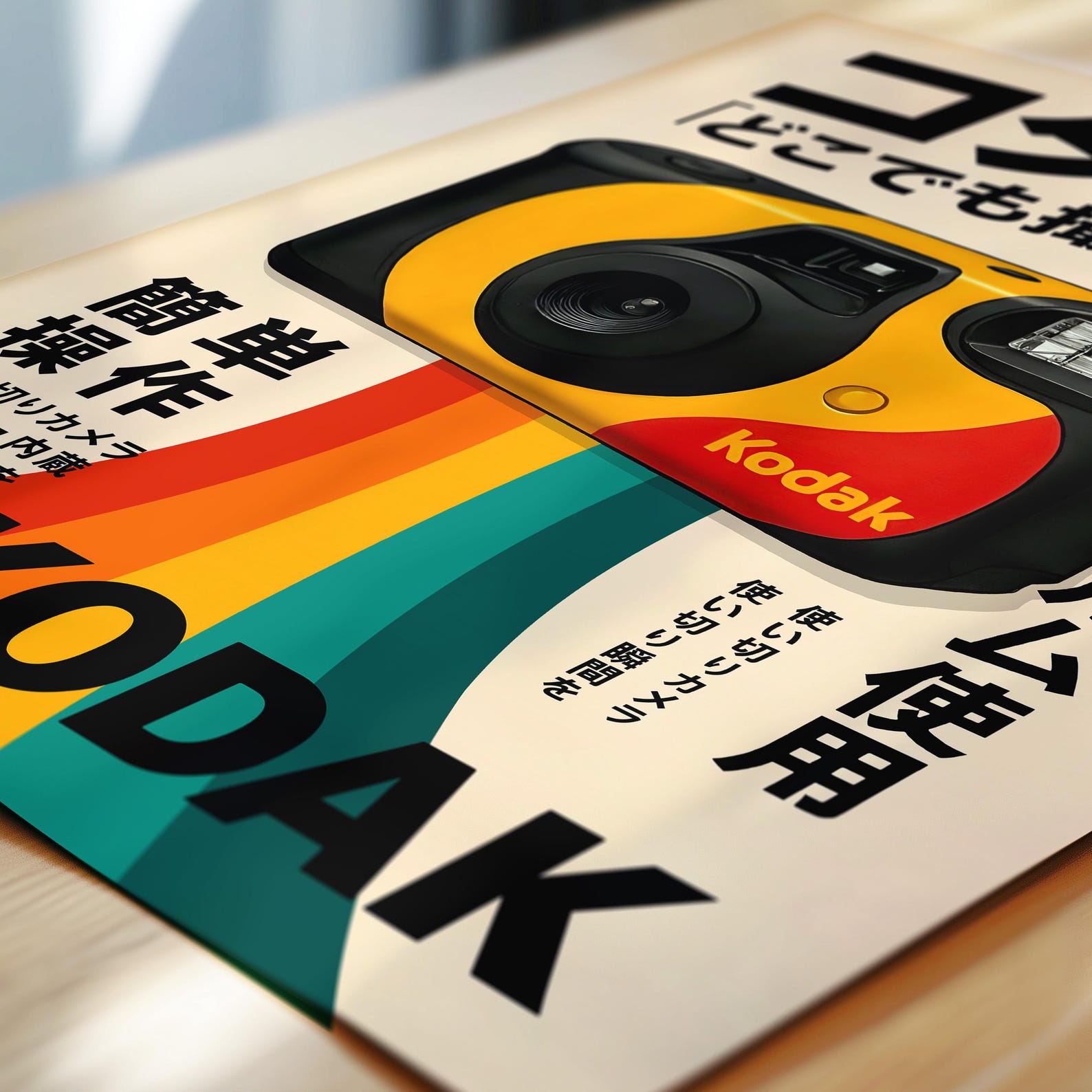Retro Kodak Camera Digital Download | Japanese Typography Photography ...