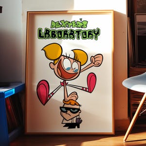 Dexter’s Laboratory and Dee Dee Cartoon Network Wall Art 90s Digital ...