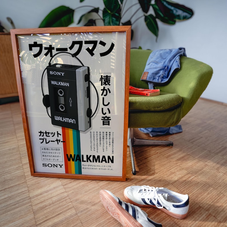 Sony Walkman Poster | Retro Cassette Player Wall Art | Vintage Music ...
