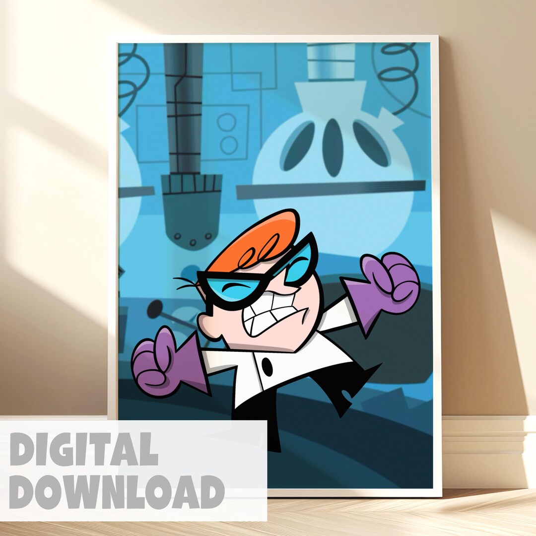 Dexter’s Laboratory Poster Digital Download Cartoon Network Art With ...