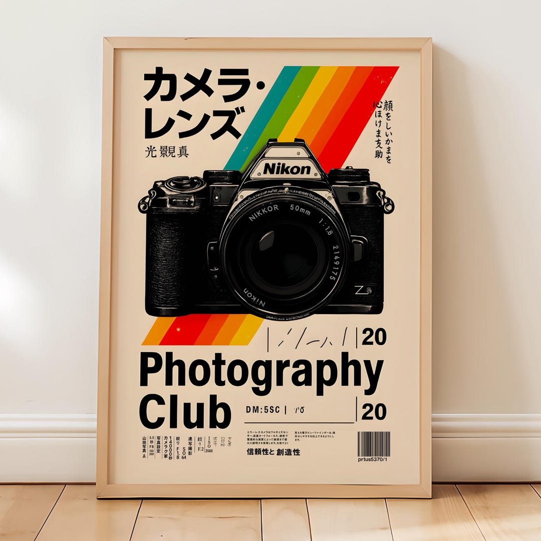 Nikon Camera Poster Digital Download | Retro Japanese Photography Print ...