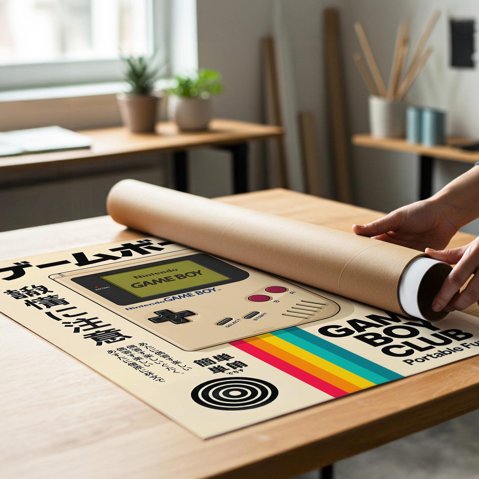 Retro Game Boy Poster | Nintendo Japanese Typography Print | 90s Retro ...