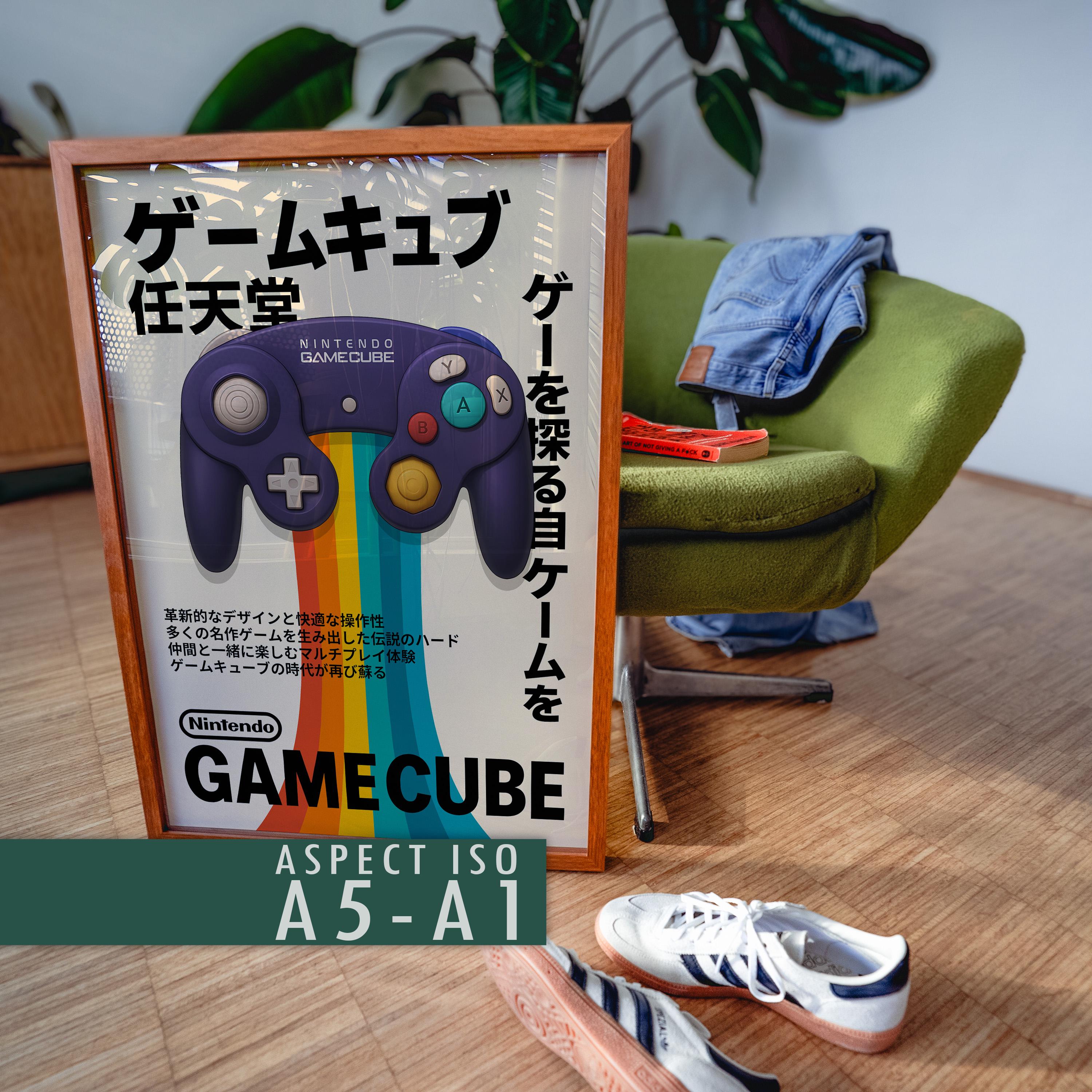 Nintendo Gamecube Poster | Japanese Retro Gaming Print | Vintage ...