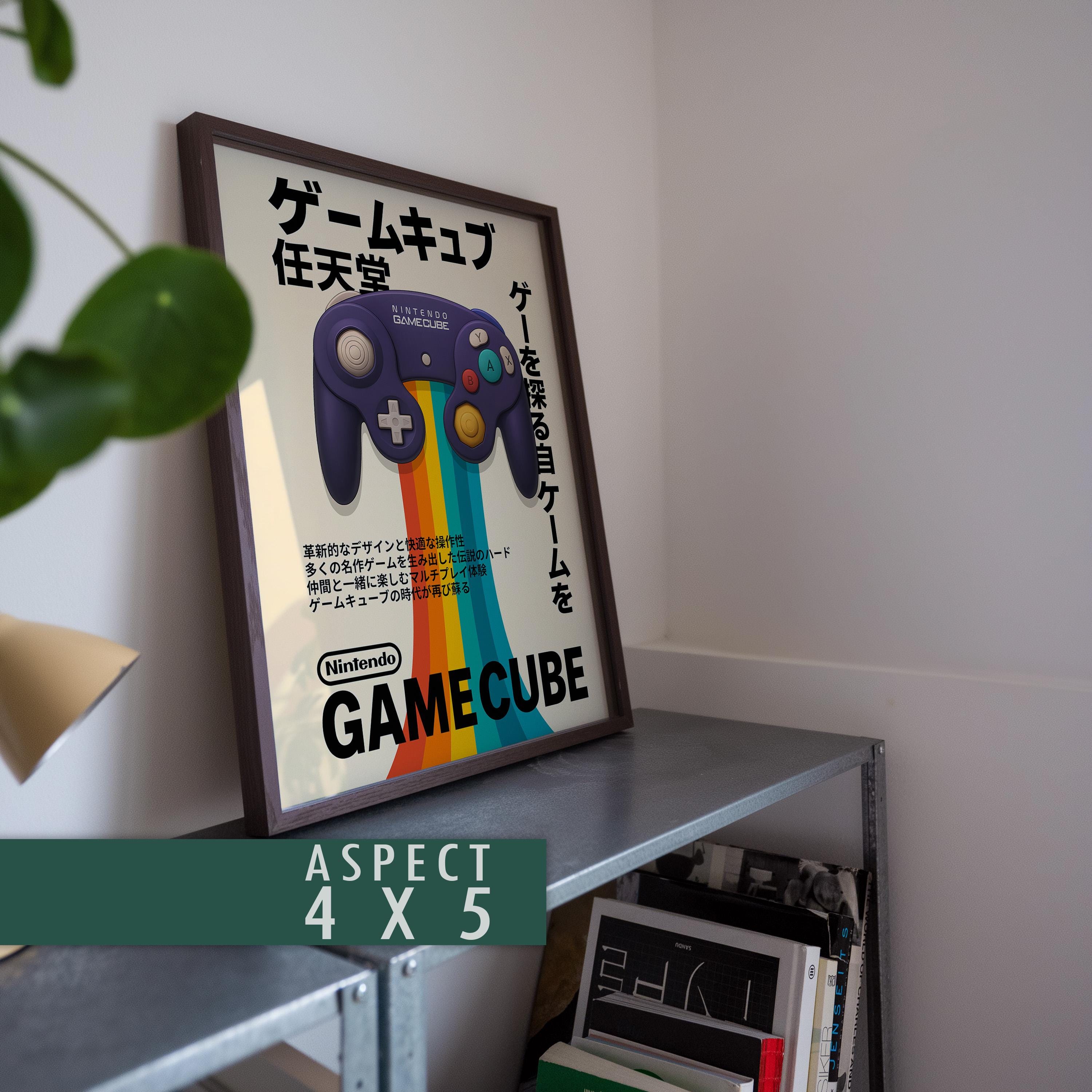 Nintendo Gamecube Poster | Japanese Retro Gaming Print | Vintage ...