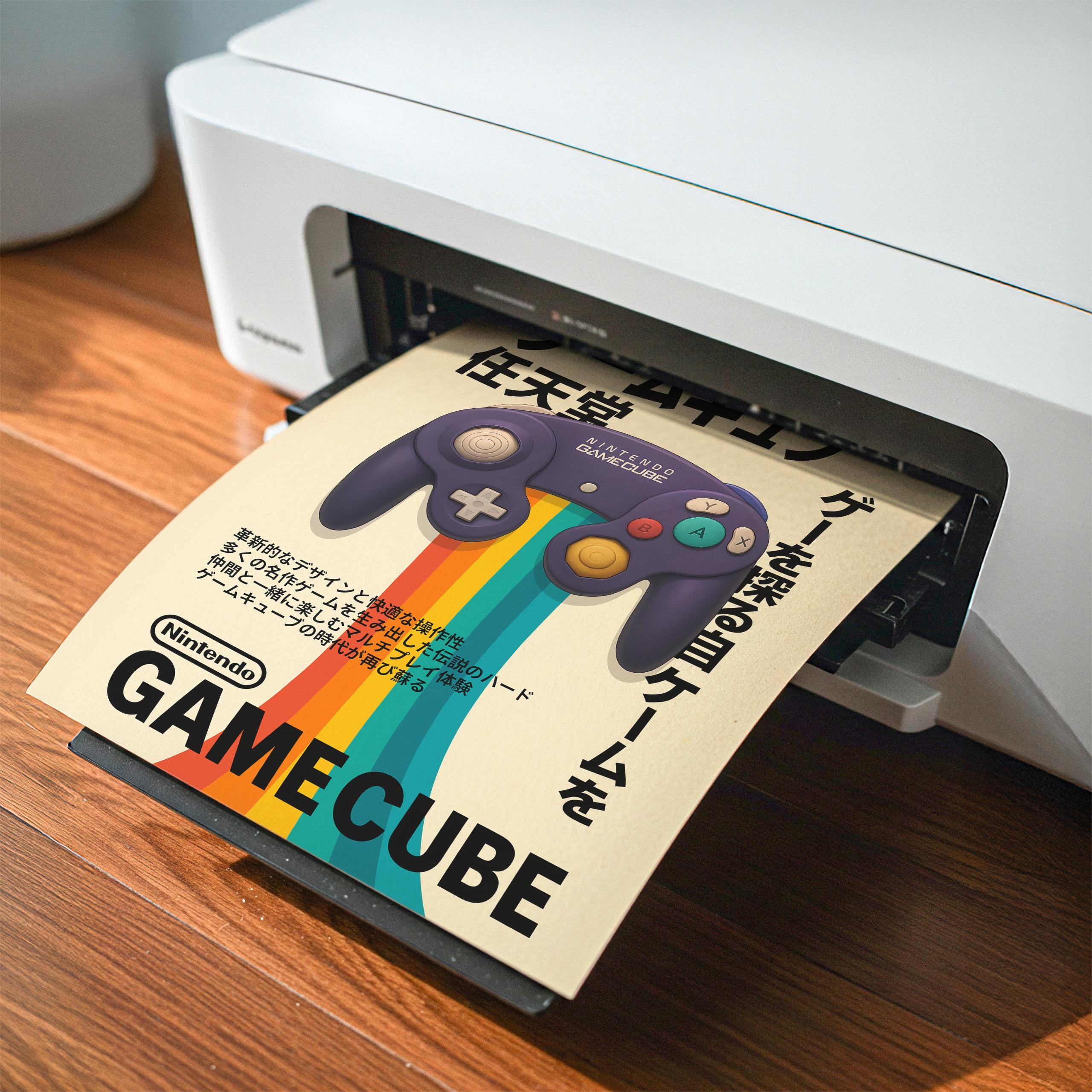 Nintendo Gamecube Poster | Japanese Retro Gaming Print | Vintage ...