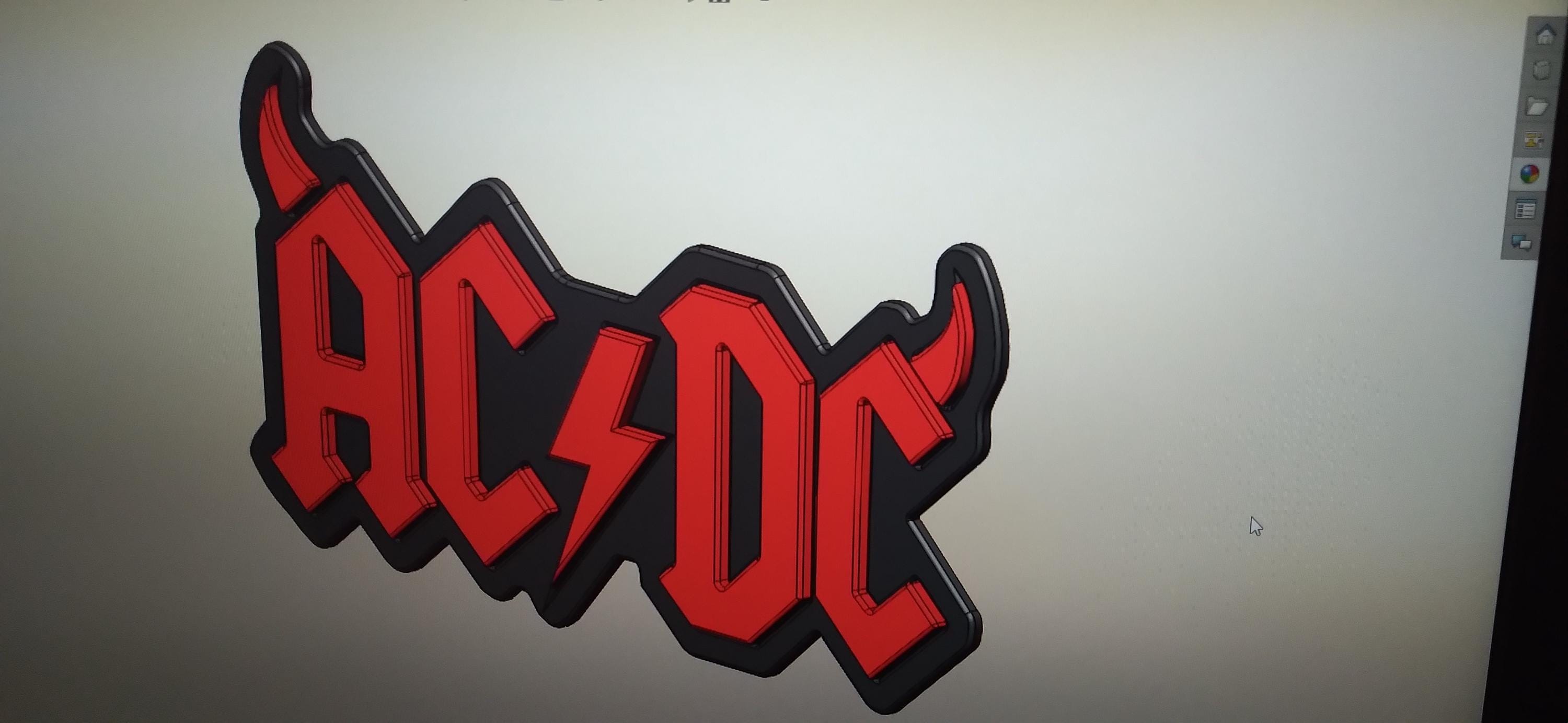 AC/DC LOGO, Stl Files. - Etsy