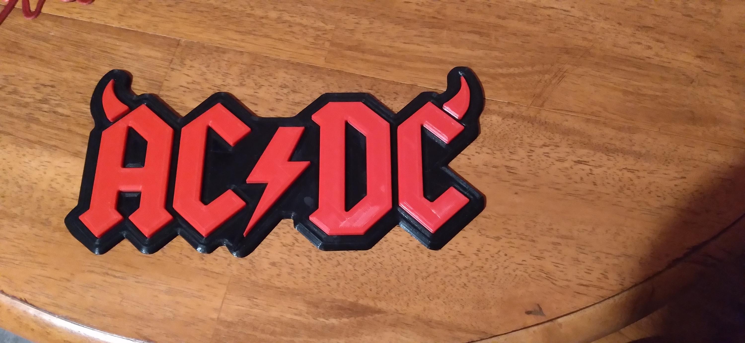 AC/DC LOGO, Stl Files. - Etsy