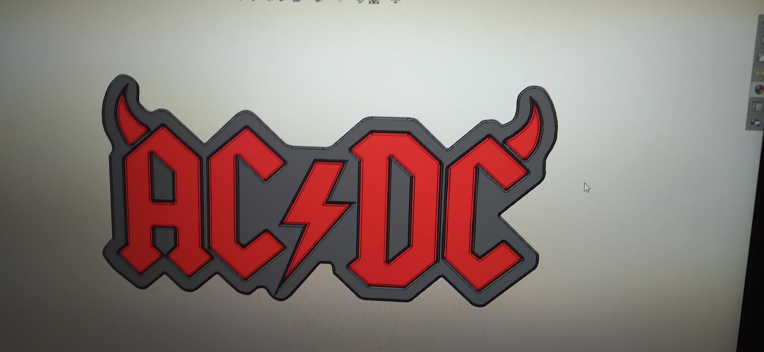 AC/DC LOGO, Stl Files. - Etsy