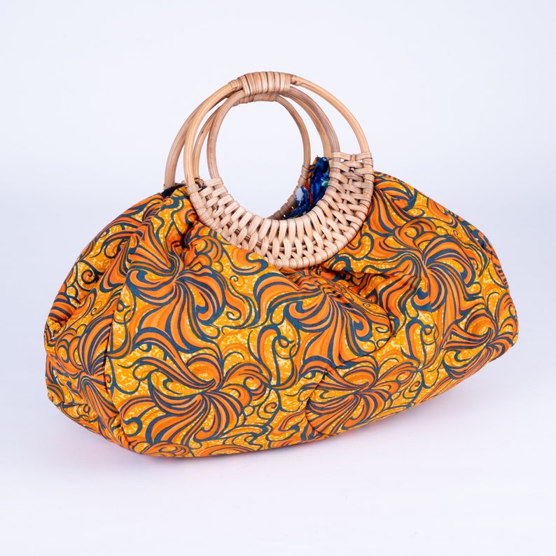 African Women Print Bag. Ankara Cane Bag. Adire Cane Bag for Women - Etsy