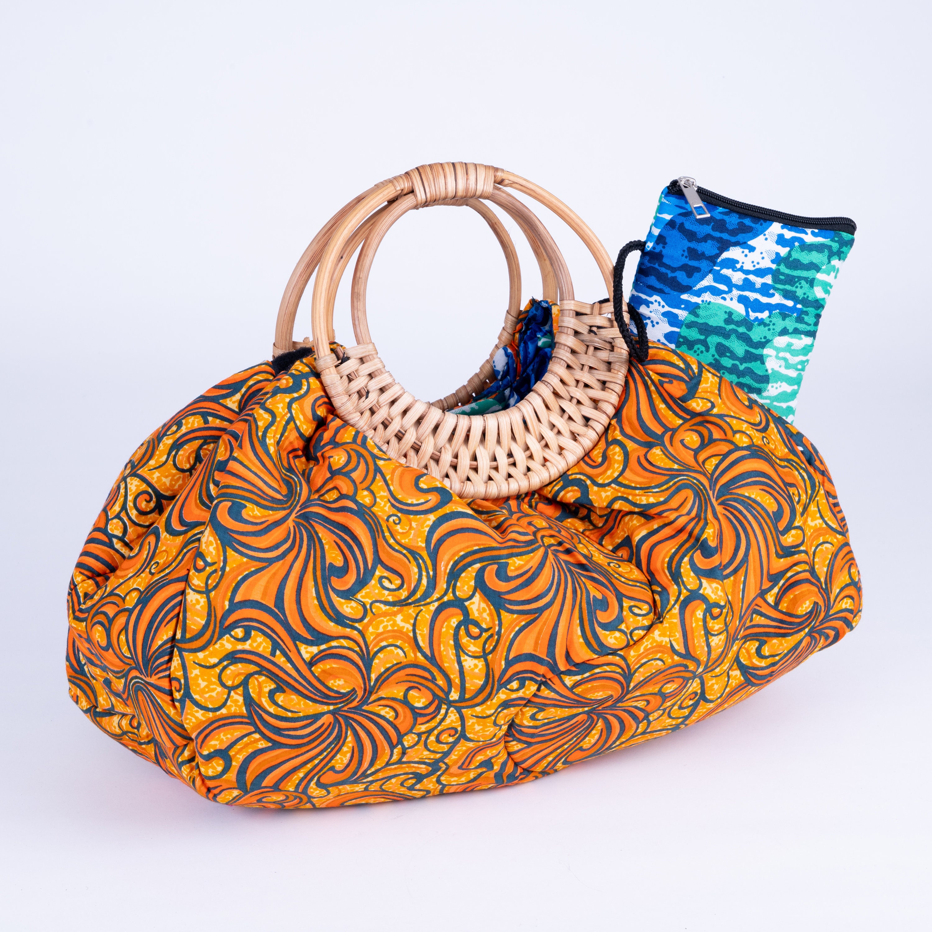 African Women Print Bag. Ankara Cane Bag. Adire Cane Bag for Women - Etsy