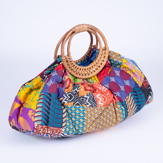 African Women Print Bag. Ankara Cane Bag. Adire Cane Bag for - Etsy