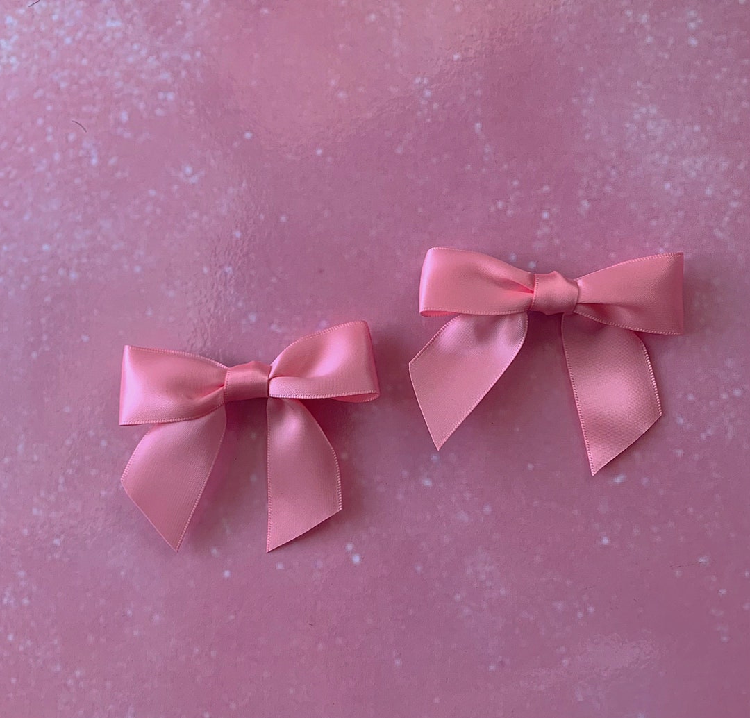 Pink Satin Bows - Etsy