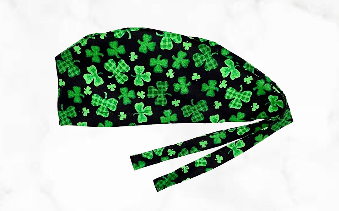 Shamrock Scrub Cap, Surgical Scrub Cap, Funny Scrub Cap, Nurses Hat ...