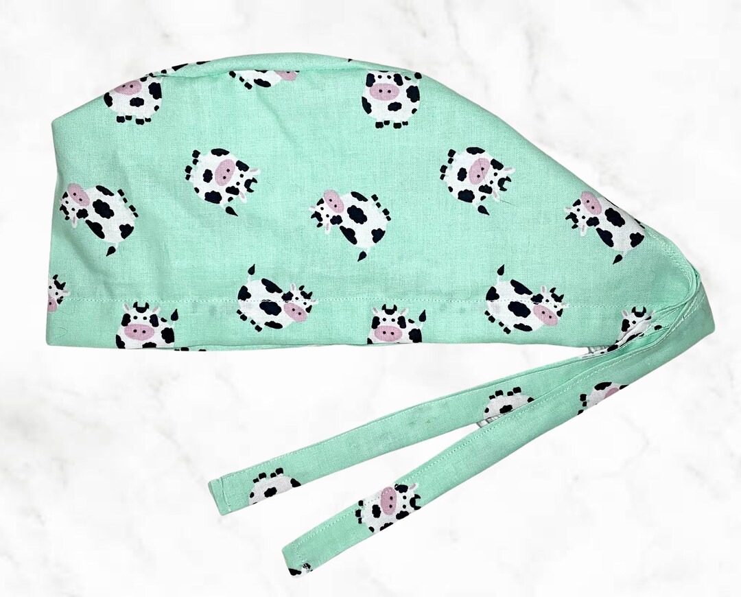 Mini Cows Scrub Cap, Surgical Scrub Cap, Nurses Hat With Buttons ...