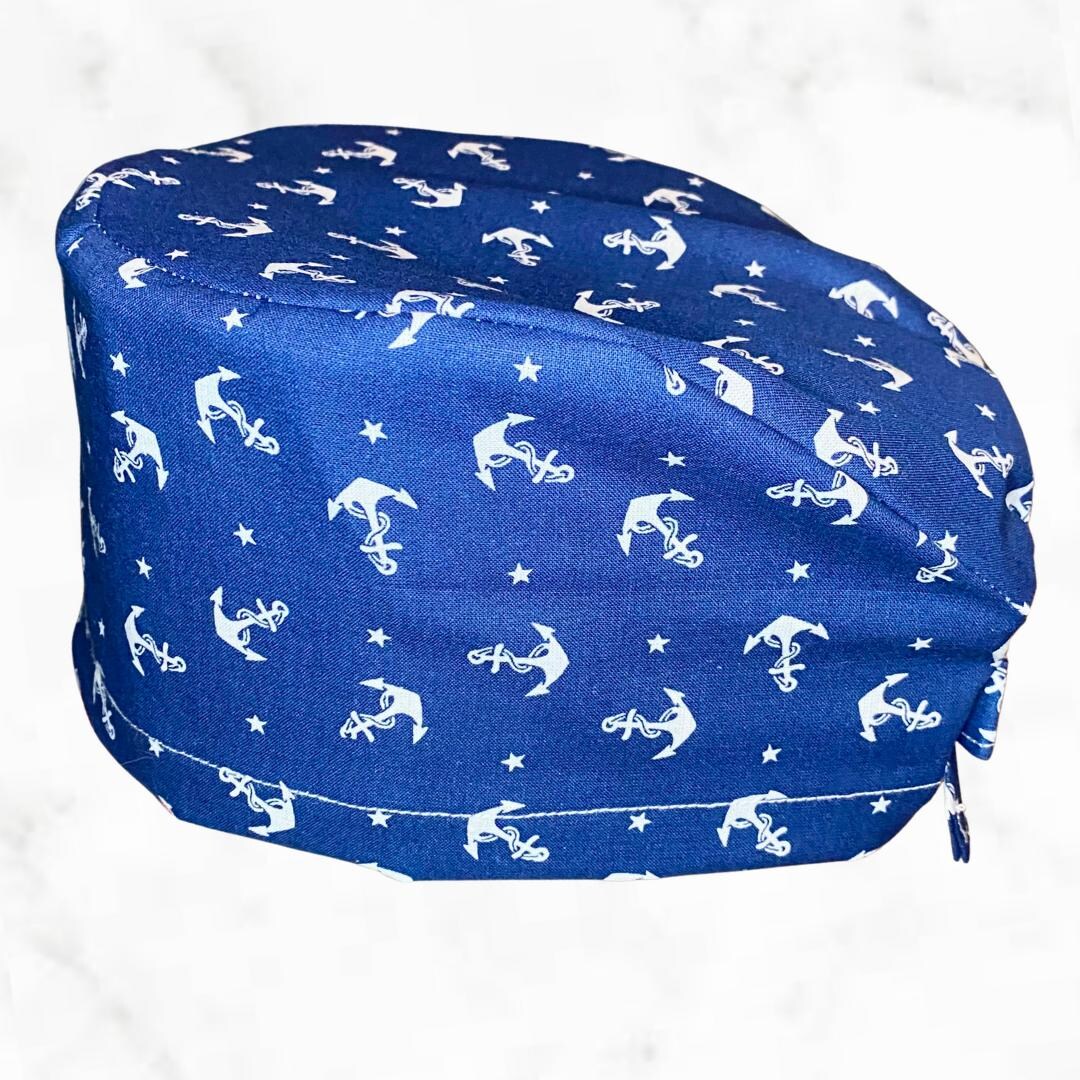 Anchors Scrub Cap, Surgical Scrub Cap, Summer Surgical, Nurse Hat With ...