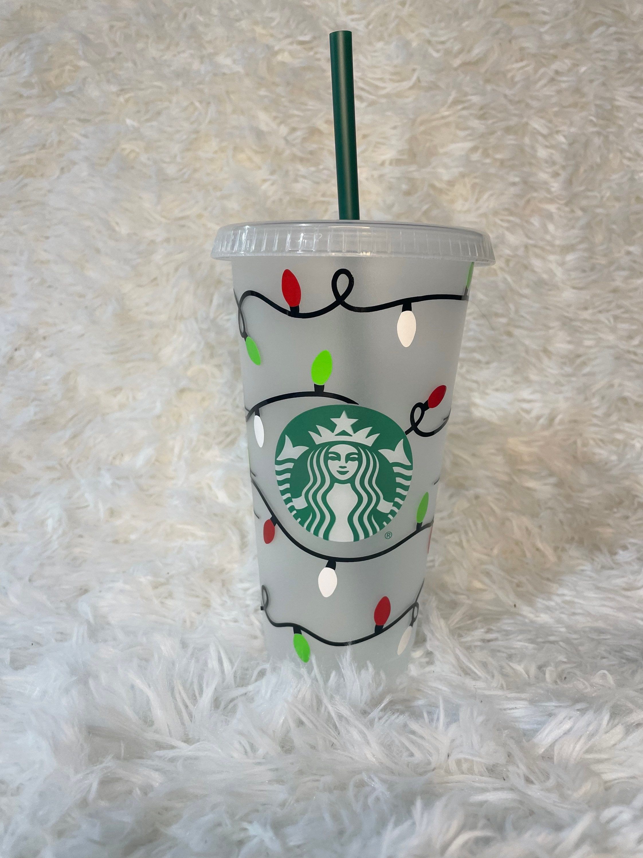 Christmas Lights Starbucks Cup - Etsy