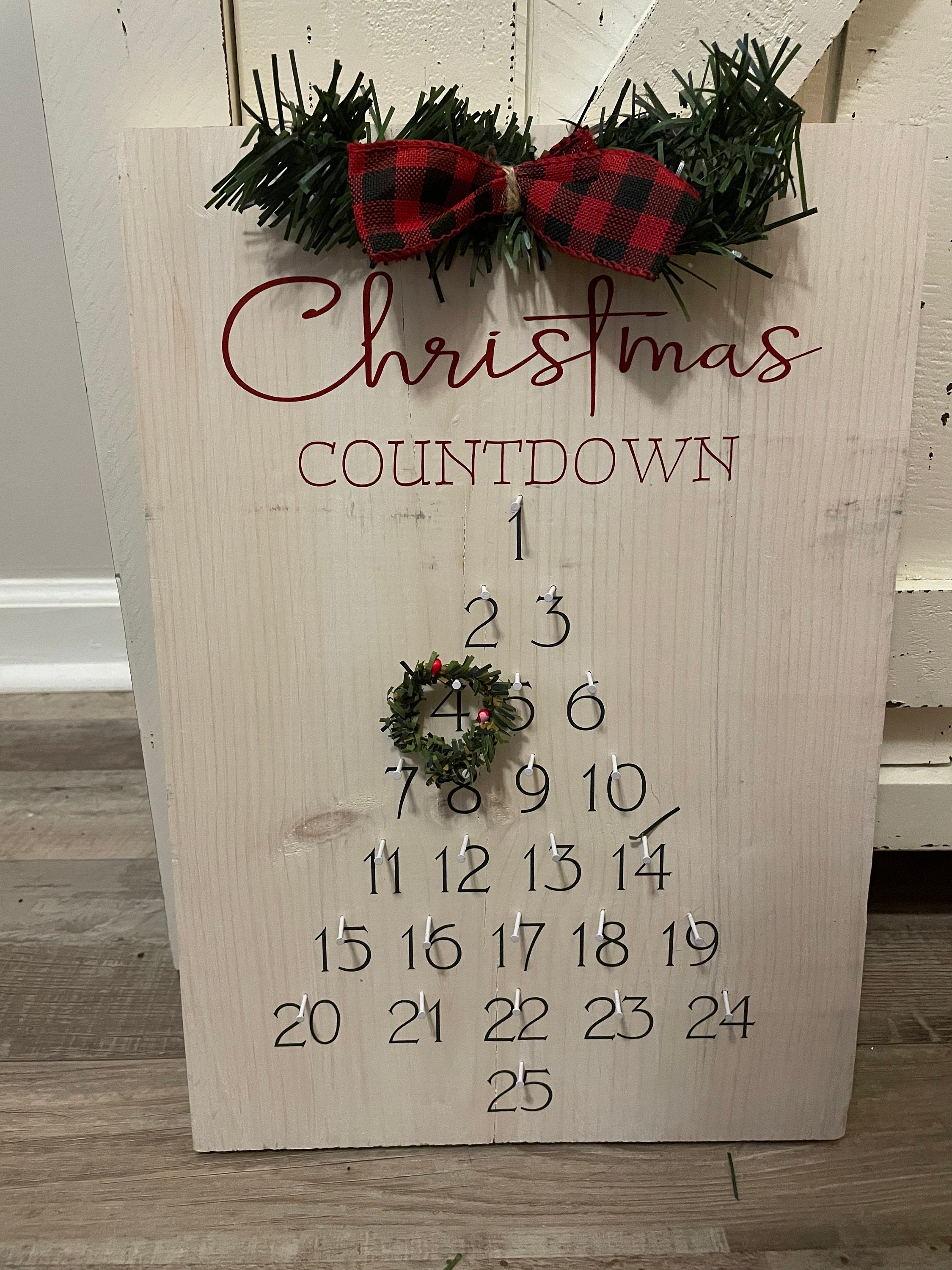 Christmas Countdown Sign Days Until Christmas - Etsy