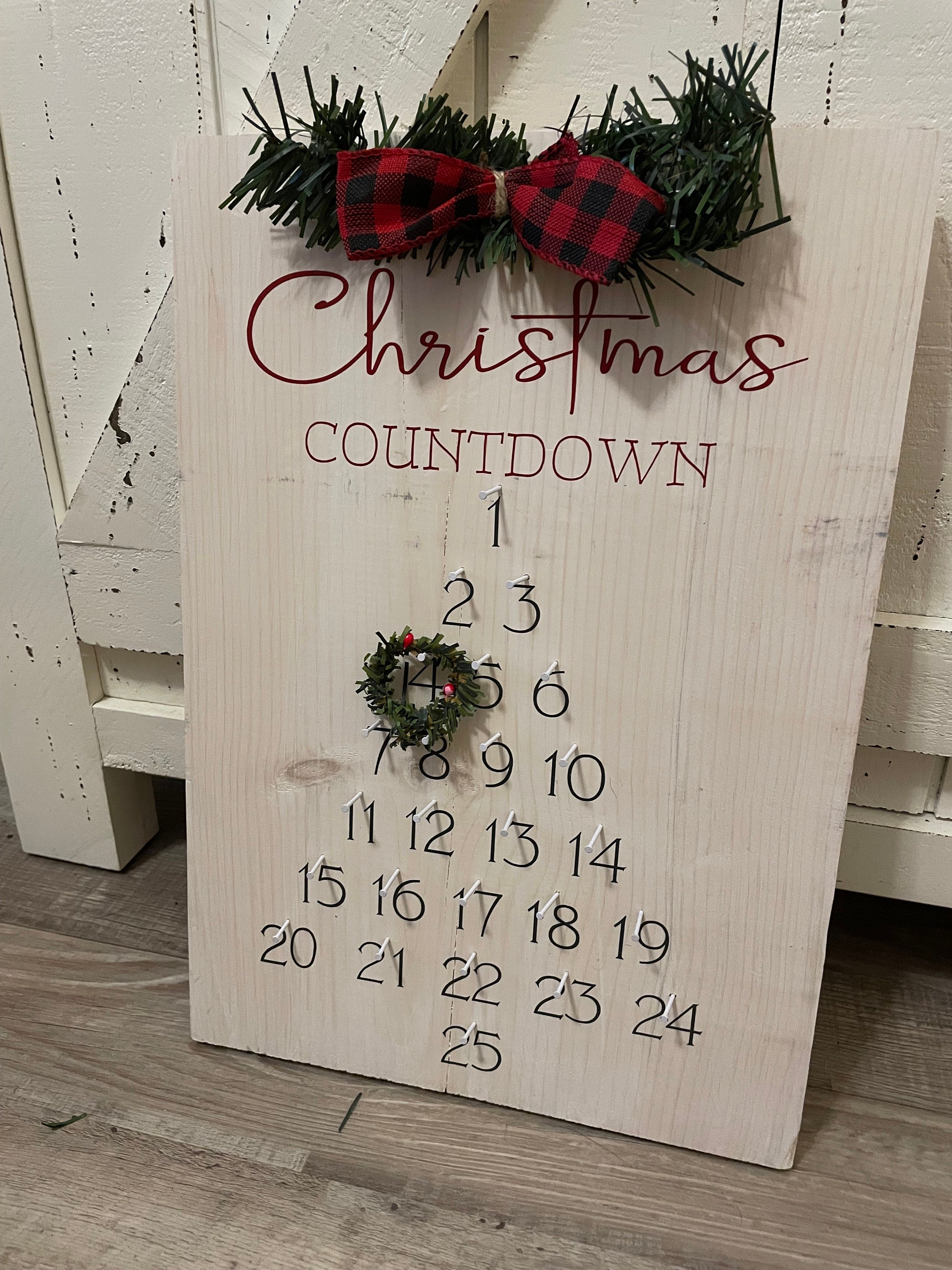 Christmas Countdown Sign Days Until Christmas - Etsy