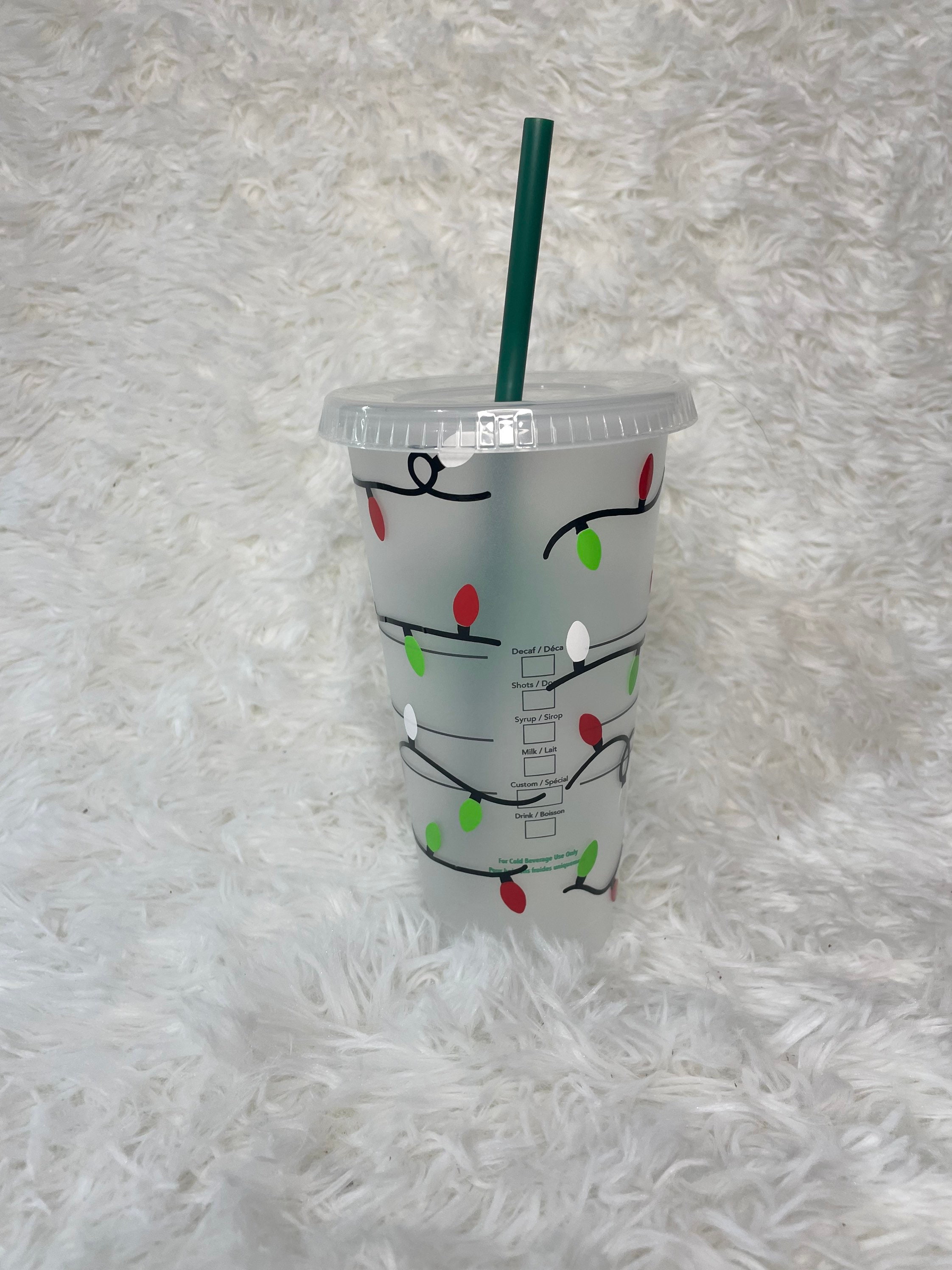 Christmas Lights Starbucks Cup - Etsy