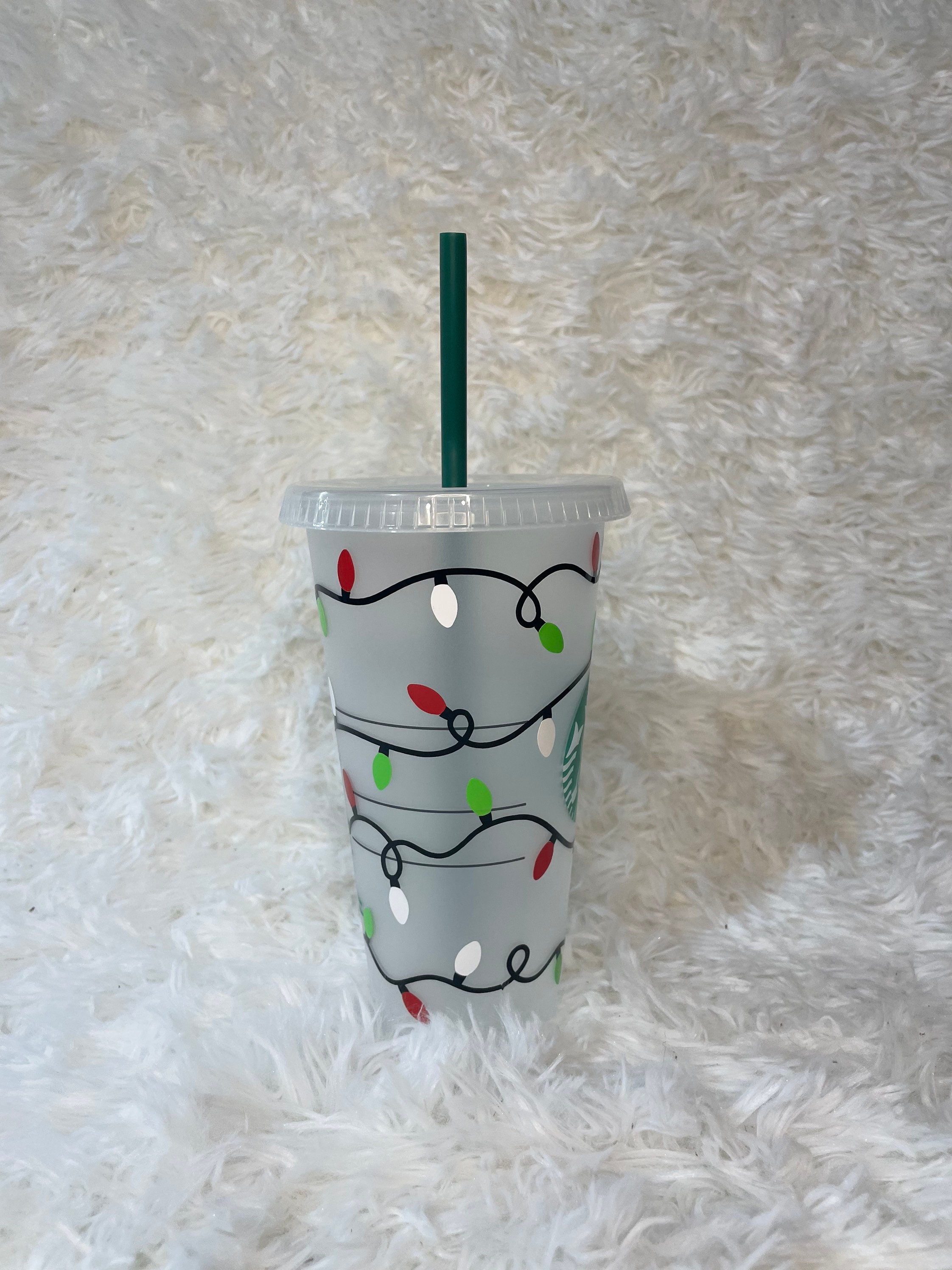 Christmas Lights Starbucks Cup - Etsy