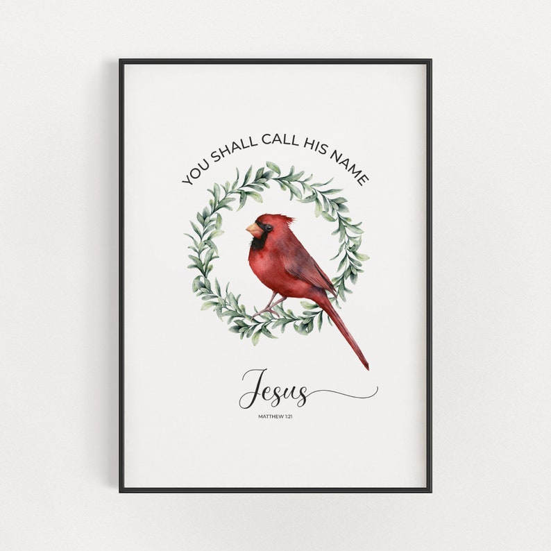 You Shall Call His Name Jesus Christian Christmas Wall Art - Etsy