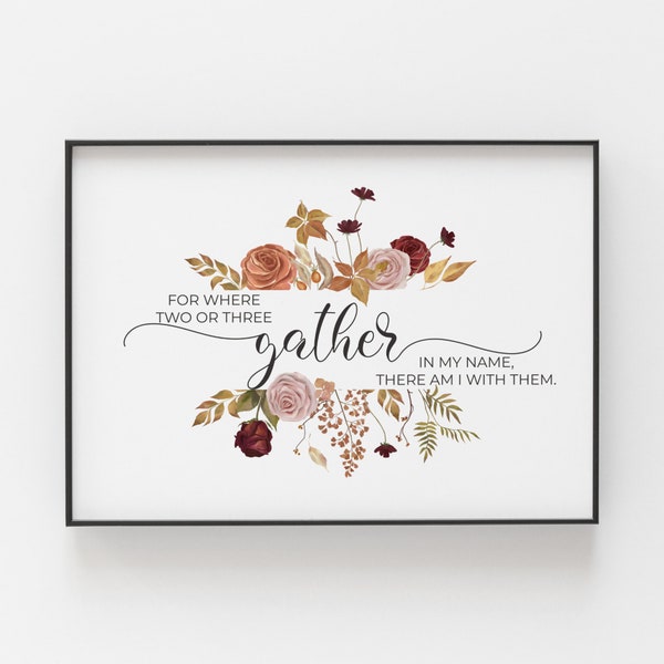 Verse Matthew 18 20 - Etsy