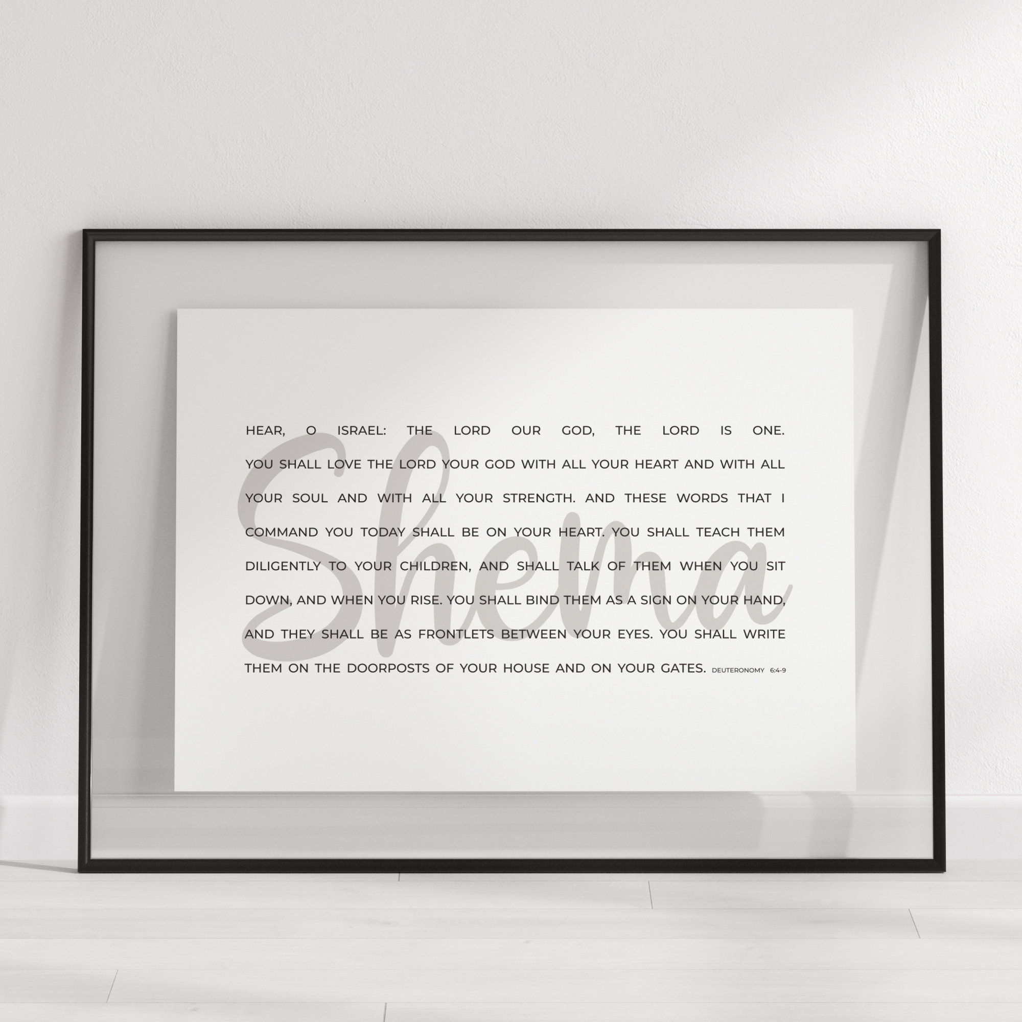 Shema Printable Bible Verse Wall Art Deuteronomy 6:4-9 Modern - Etsy